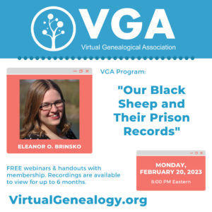 Virtual Genealogical Association – VGA – Any time. Any place. Any device.