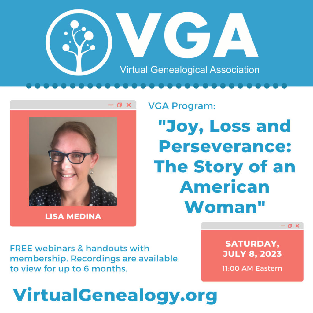 Virtual Genealogical Association – VGA – Any time. Any place. Any device.