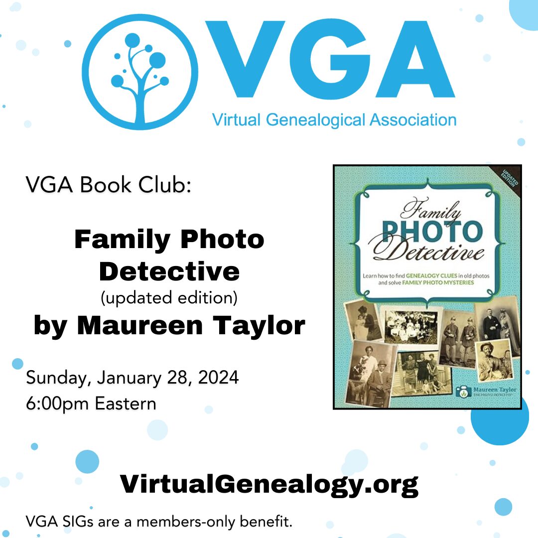 VGA Book Club - January 2024 - Virtual Genealogical Association